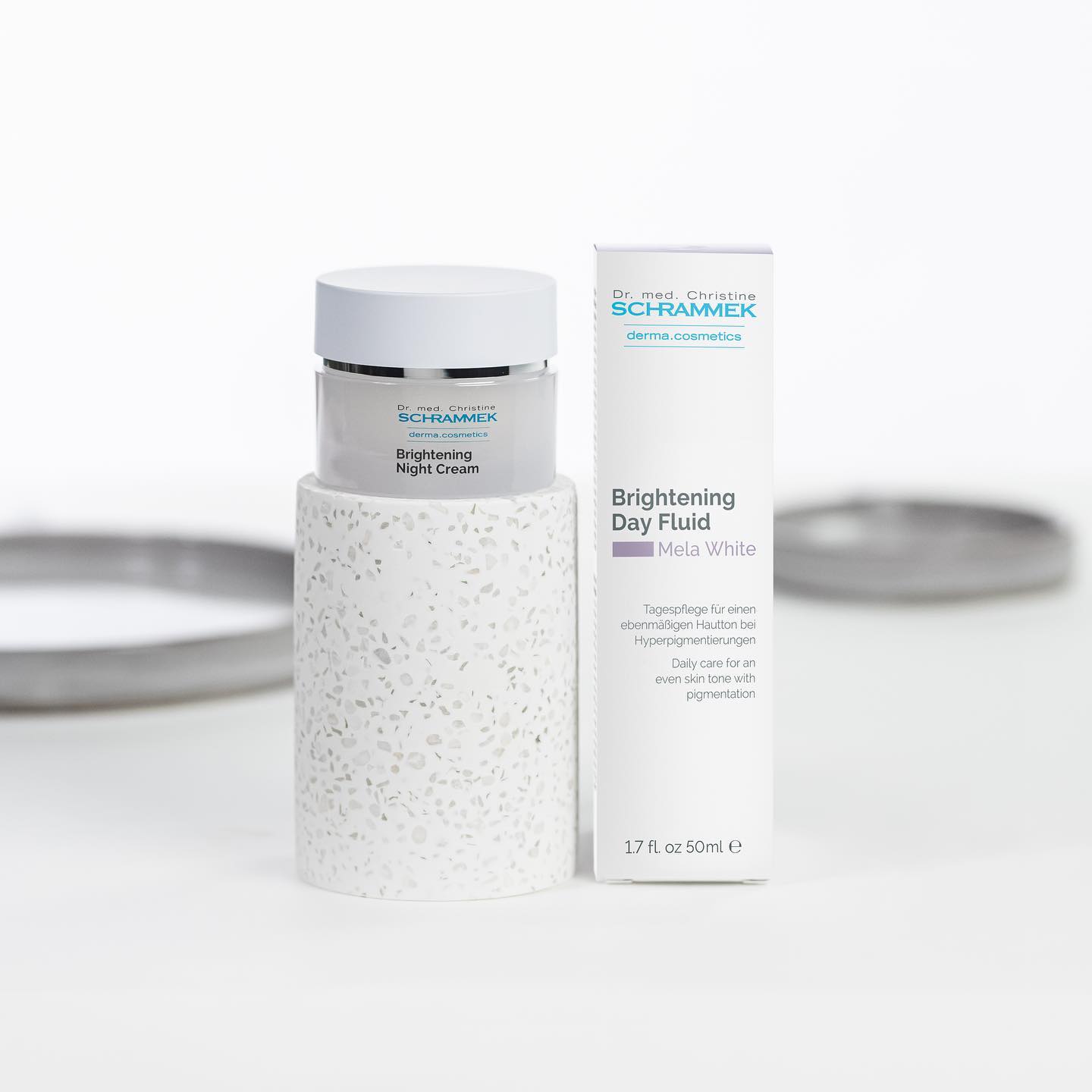 Nyheter i Mela White-serien Brightening Day Fluid SPF 50 og Brightening ...